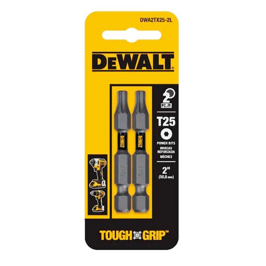 Punta Torx T25 DEWALT / 2 UNIDADES / DEWALT-5-B-2-B-1 | CONSTRUHERRAMIENTAS